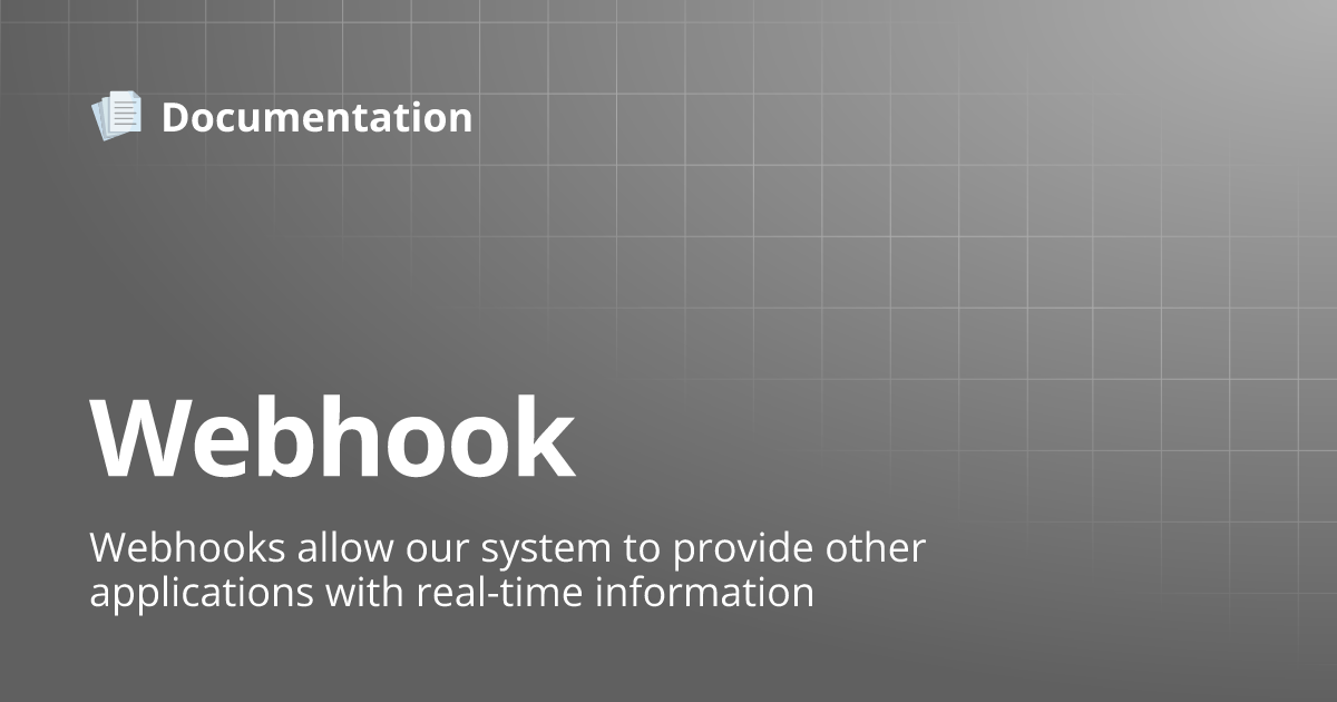 Webhook Documentation